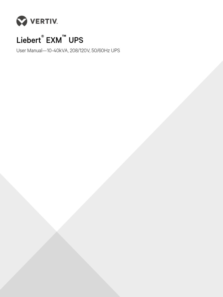 Liebert Exm 10 40kva User Manual SL 25648 | PDF | Electrical Equipment | Manufactured Goods