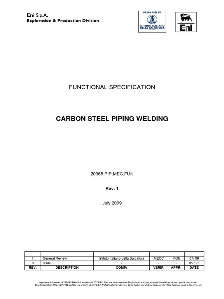 4. 20368E01 - CS Piping Welding | PDF | Welding | Construction