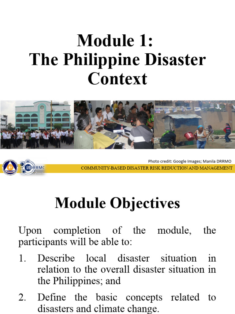 Module 1 Session 1 Local Philippine Disaster Situation | PDF | Disaster Risk Reduction | Risk
