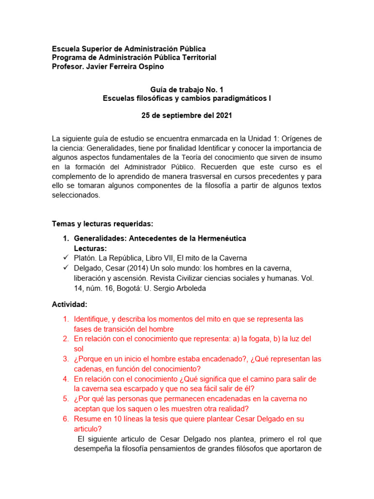 Guia 1 Doxa y Episteme | Descargar gratis PDF | Platón | Conocimiento
