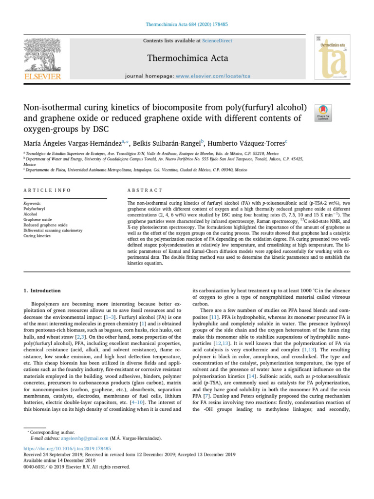 Non-isothermal curing kinetics of biocomposite from poly(furfuryl ...