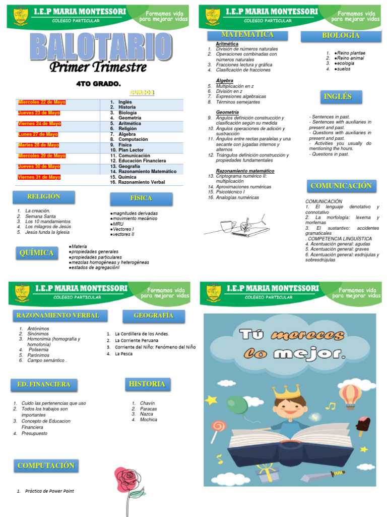 Balotario 4to Grado 2024 Primer Trimestre | Descargar gratis PDF ... Balotario 4to Grado 2024 Primer Trimestre | Descargar gratis PDF ...
