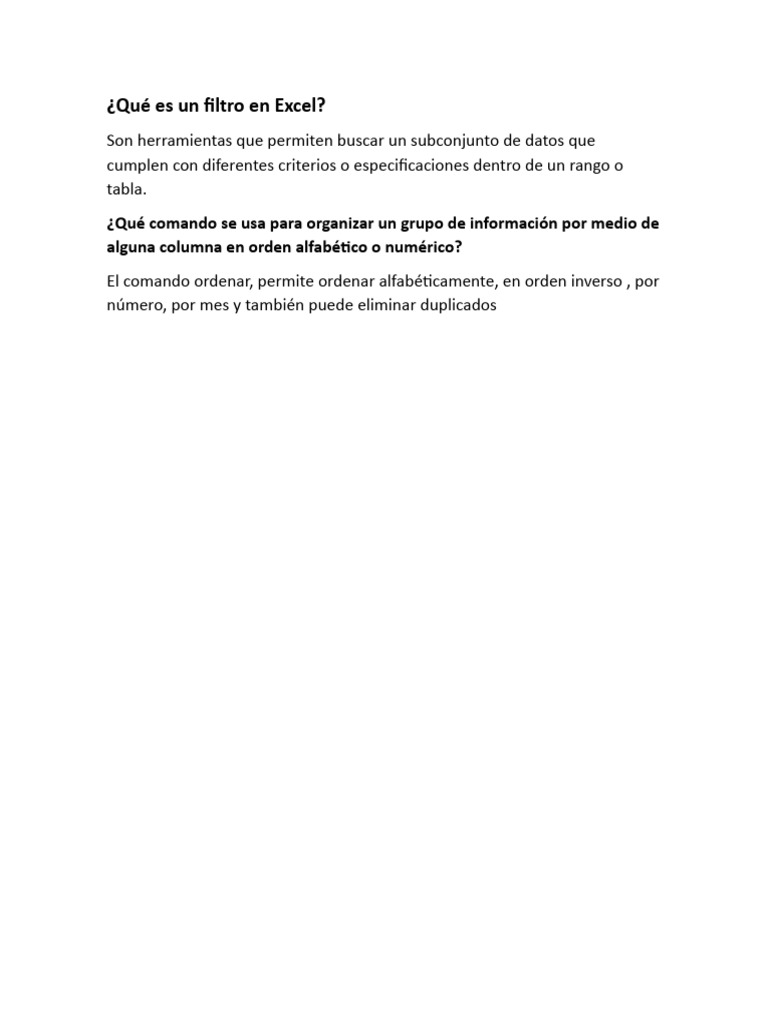 Qué Es Un Filtro en Excel | PDF | Informática