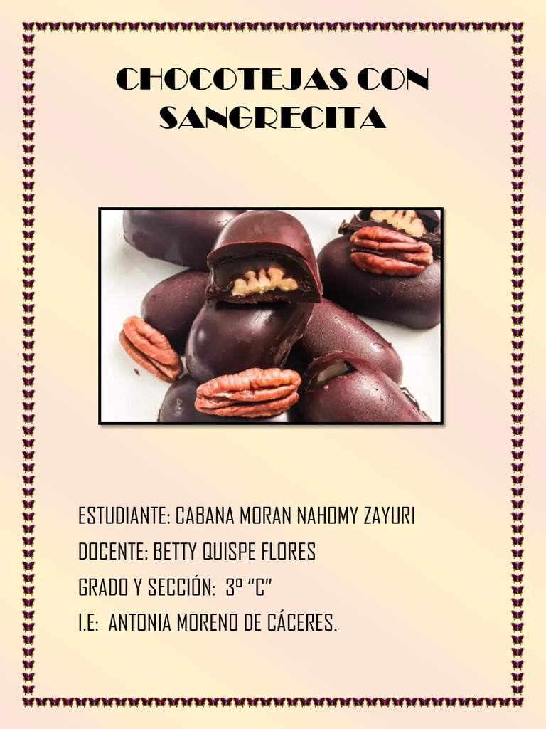Chocotejas Con Sangrecita | PDF | Postres | Alimentos