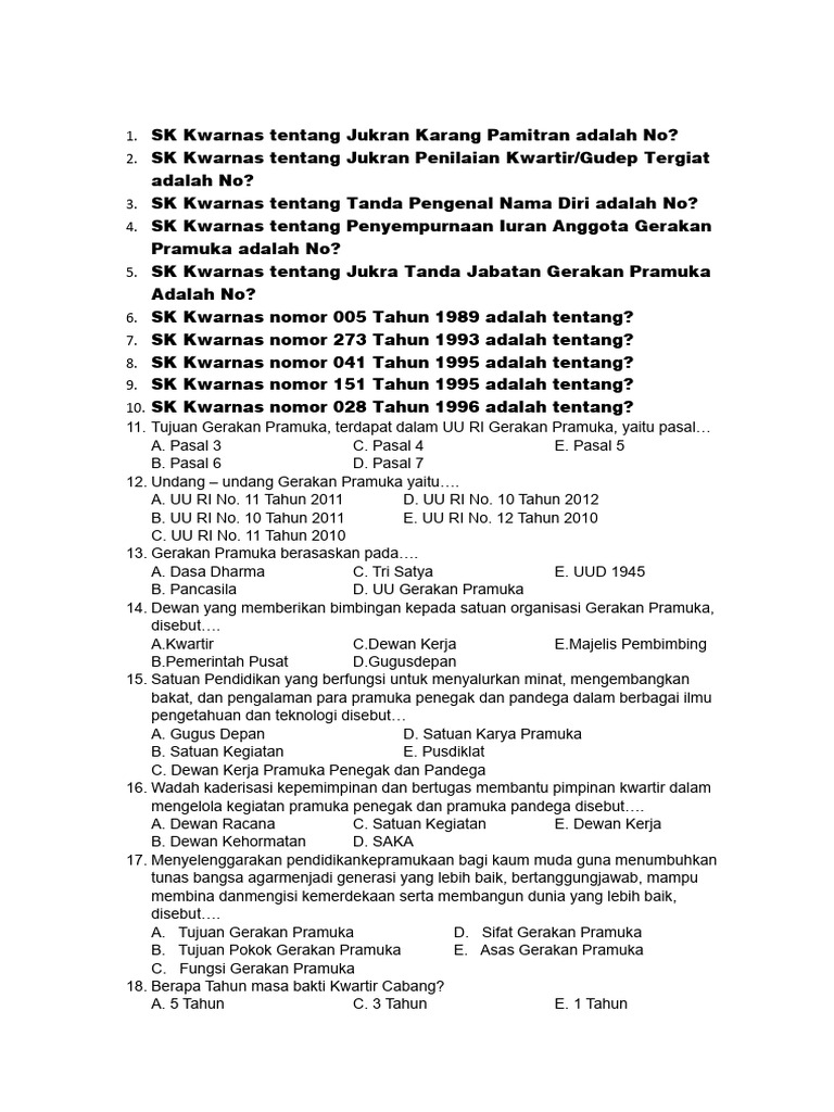 Tujuan Gerakan Pramuka | PDF