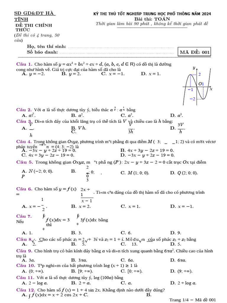 de-thi-thu-tot-nghiep-thpt-nam-2024-mon-toan-so-gddt-ha-tinh | PDF