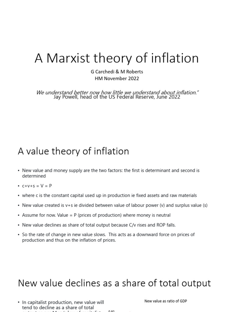 A Marxist Theory of Inflation | PDF | Monetarism | Inflation