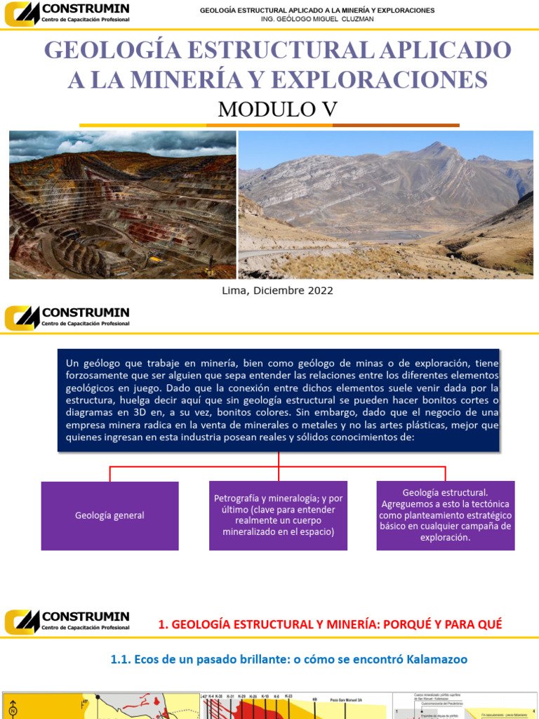 Geología Estructural en Minería | PDF | Geología | Falla (geología)