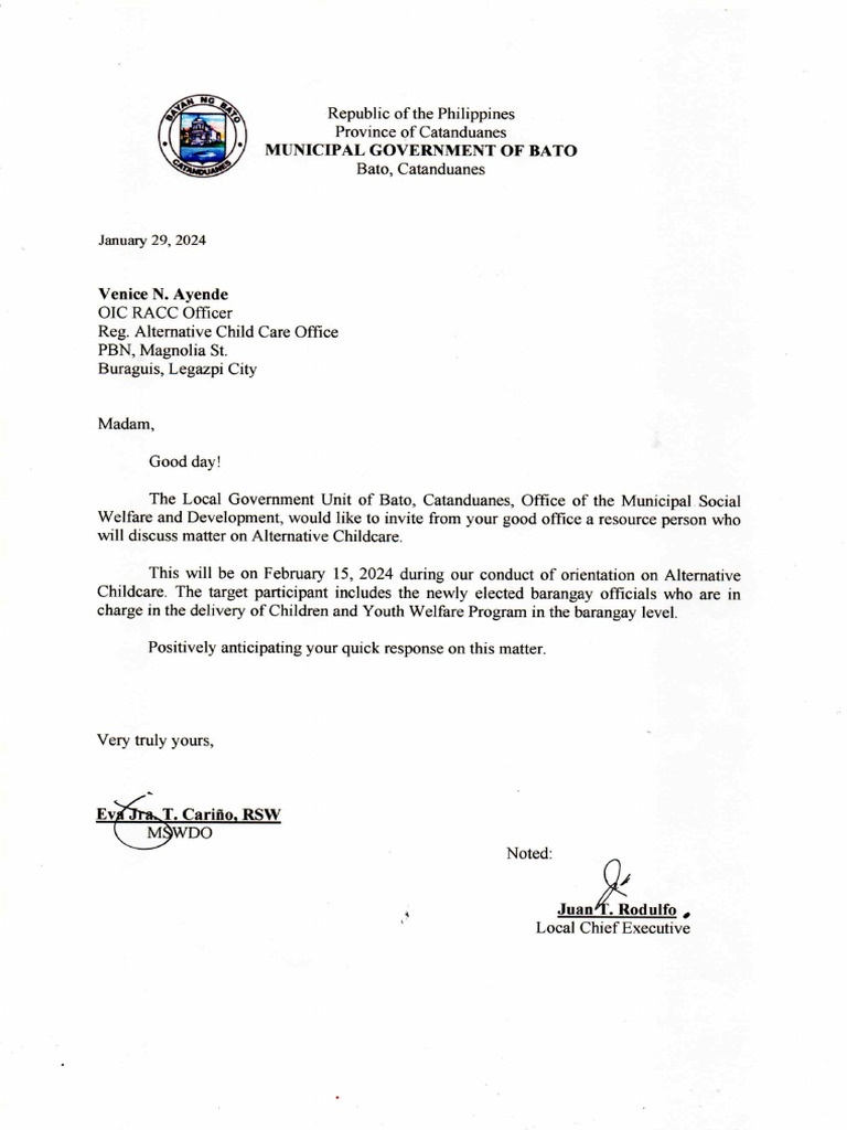 Request Letter | PDF