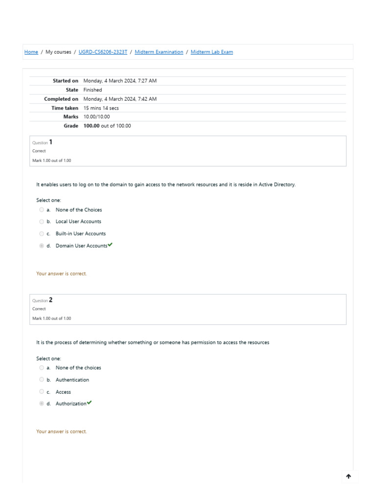 Midterm Lab Exam | PDF | User (Computing) | Computer Science