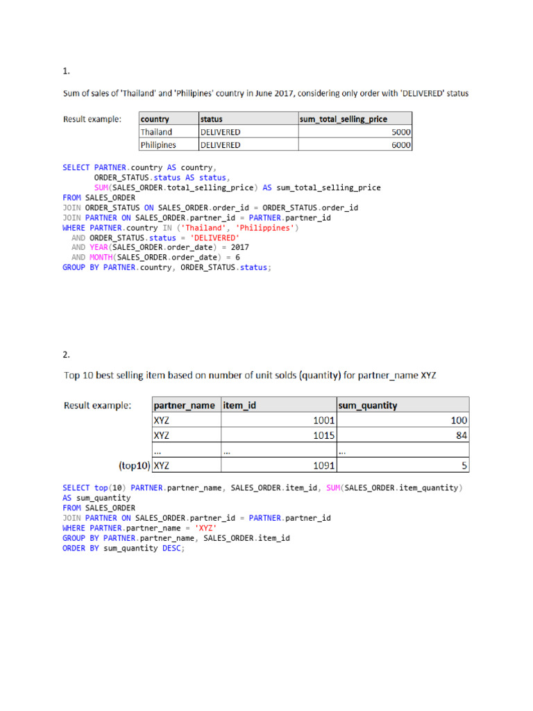 SQL Answer Pom | PDF