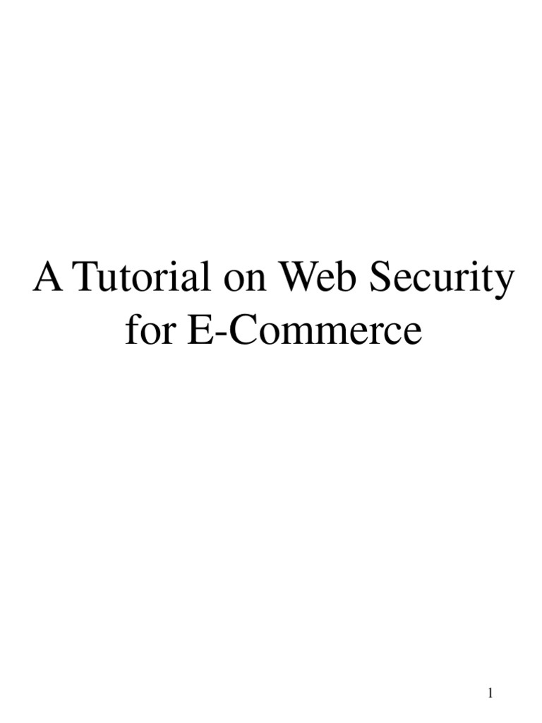 ecom | PDF | Transport Layer Security | Public Key Cryptography