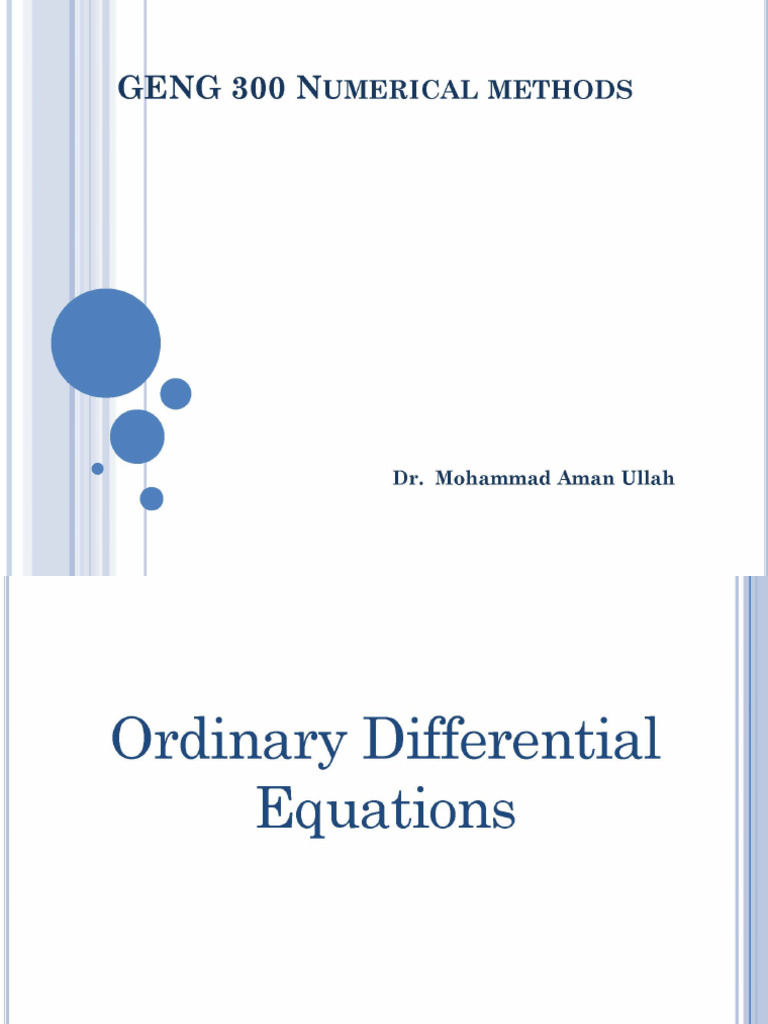 6 Ordinary Differential Equations Pdf