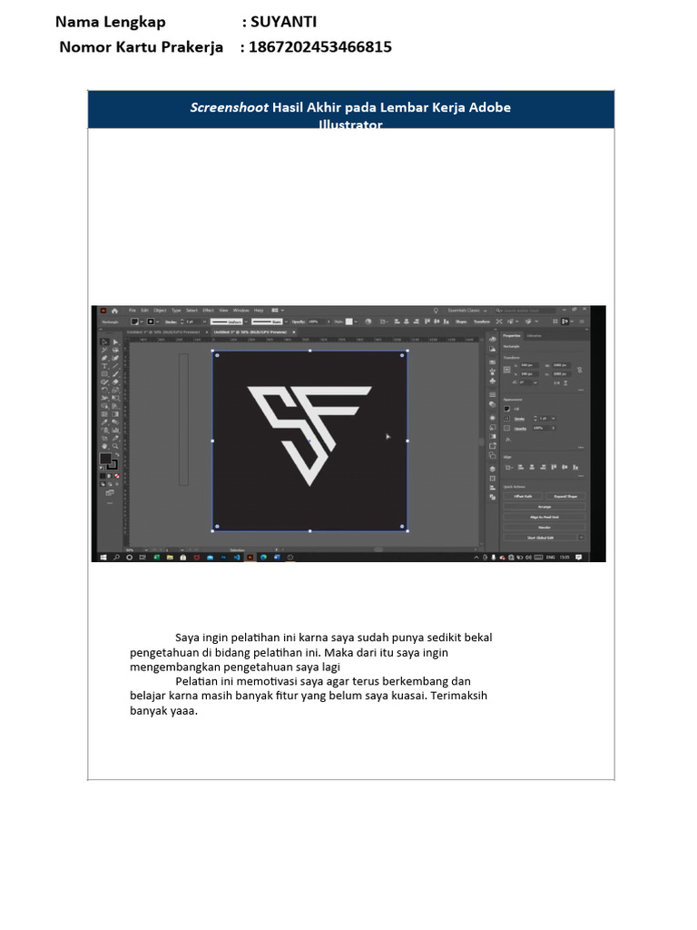 TPM 1 Membuat Teks Tipografi - (Suyanti) | PDF