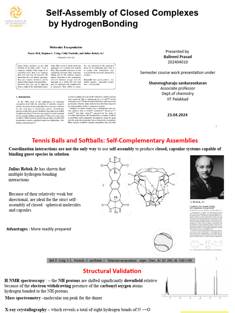 202404010 Seminar Ppt | Download Free PDF | Molecules | Hydrogen Bond