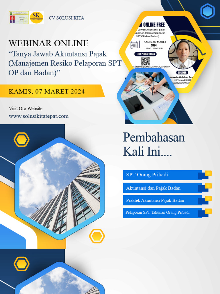 Manajemen Resiko Pelaporan SPT OP Dan Badan FINAL | PDF | Bisnis | Hukum