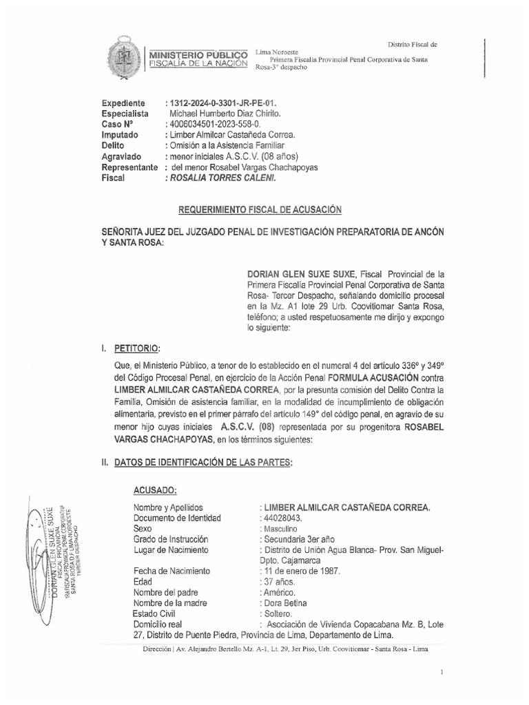 Req. Acusatorio - Exp. 1312-2024 | PDF