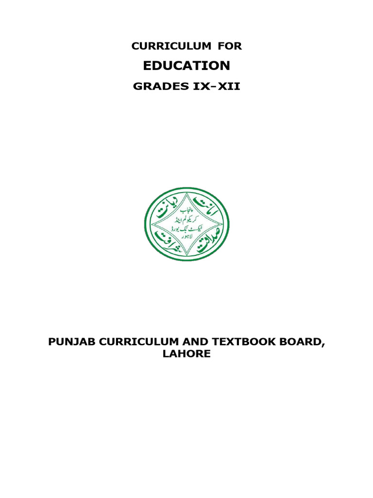 Final Curriculum Education - IX-XII | PDF | Curriculum | Educational ...