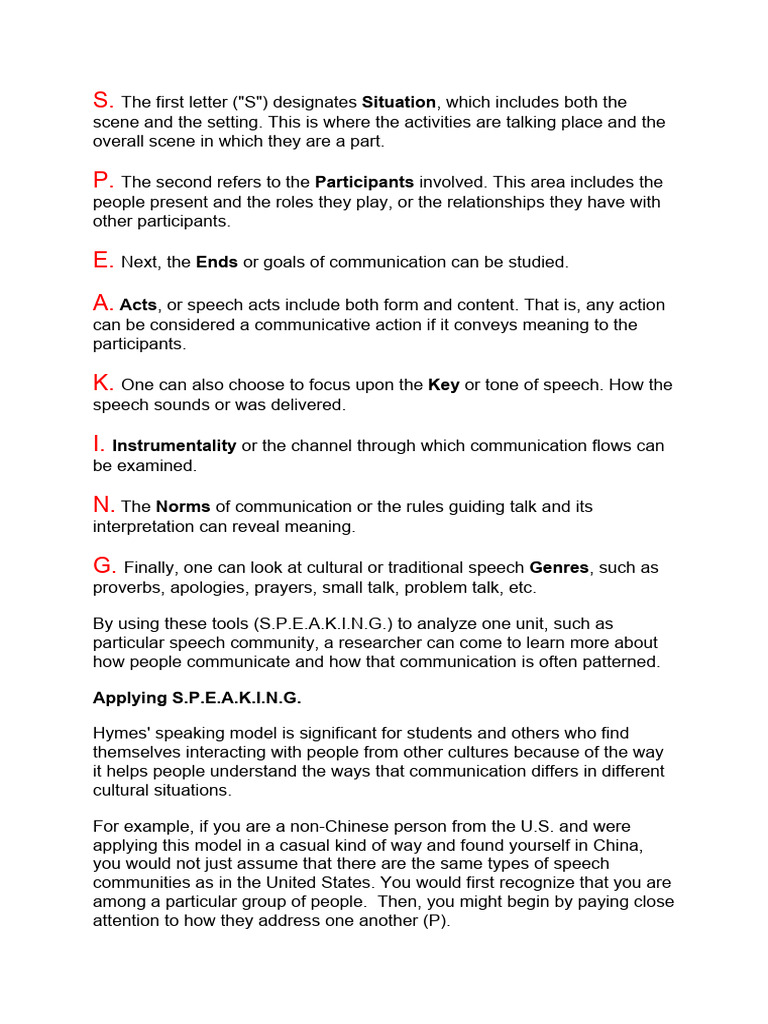 speaking-model | PDF | Communication | Speech