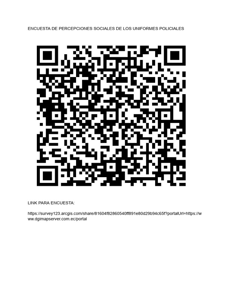 Código QR Encuestas Civiles | PDF