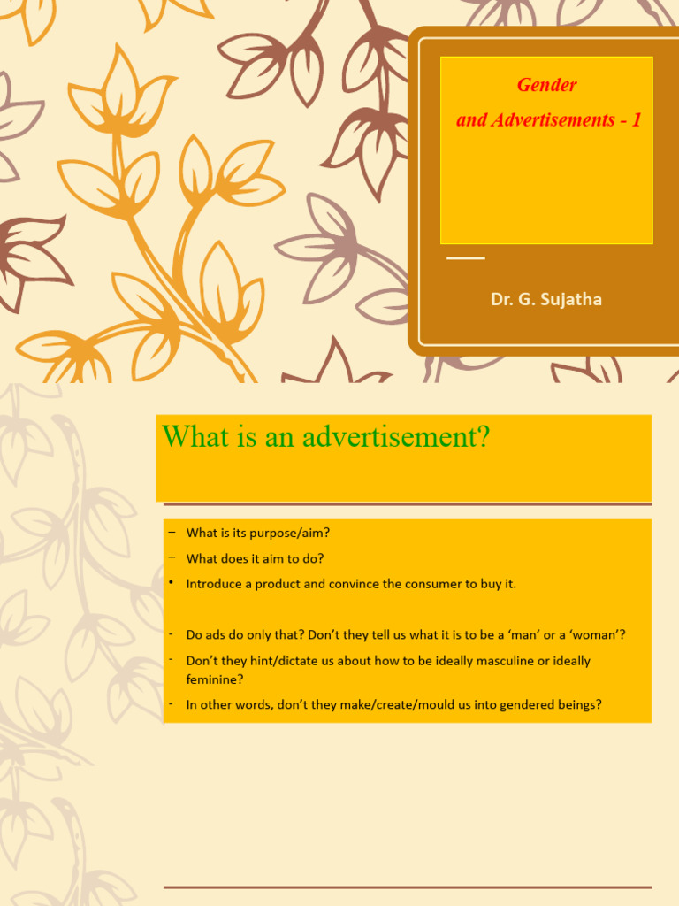 Gender Roles in Advertising Analysis | PDF | Cosmetics