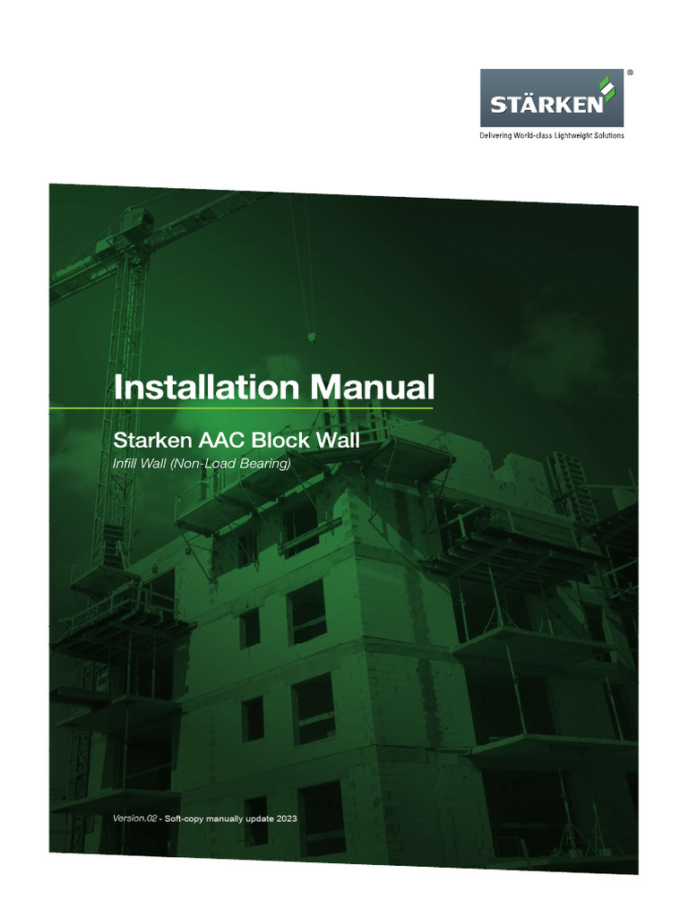 Starken - AAC Block Wall - Installation Manual - V2R1 (2nd Edition - Softcopy Manually Updated ...