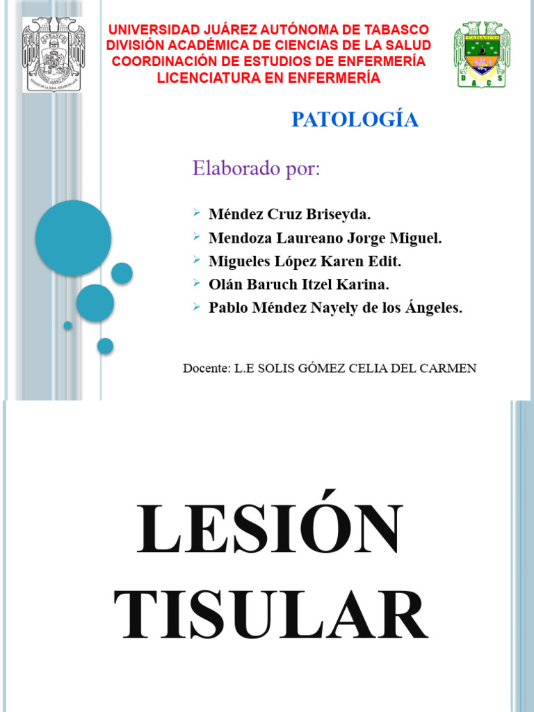 Lesión y Muerte Tisular en Enfermería | PDF | Apoptosis | Herida