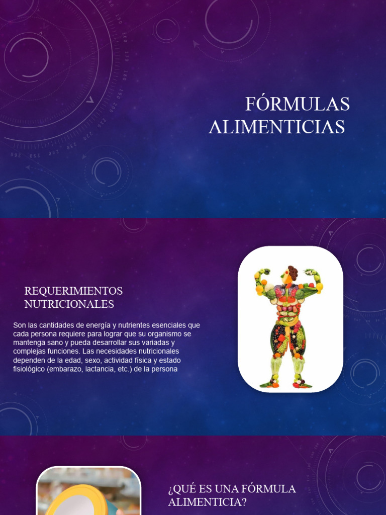 Formulas Alimenticias (Editado) | PDF | Nutrición | Dieta y nutrición