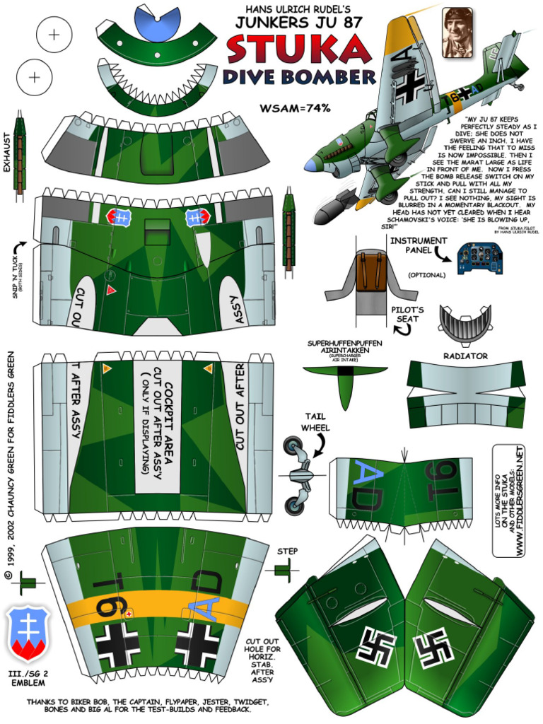 Junkers Ju 87 Stuka Hans Ulrich Rudel's | PDF