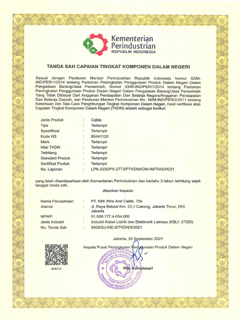 TKDN Kmi Cable | PDF