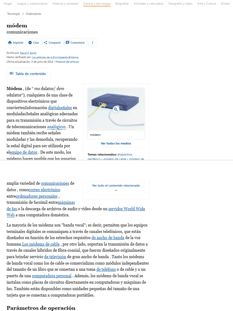 Modem - Digital, Broadband, High-Speed - Britannica | PDF | Módem ...