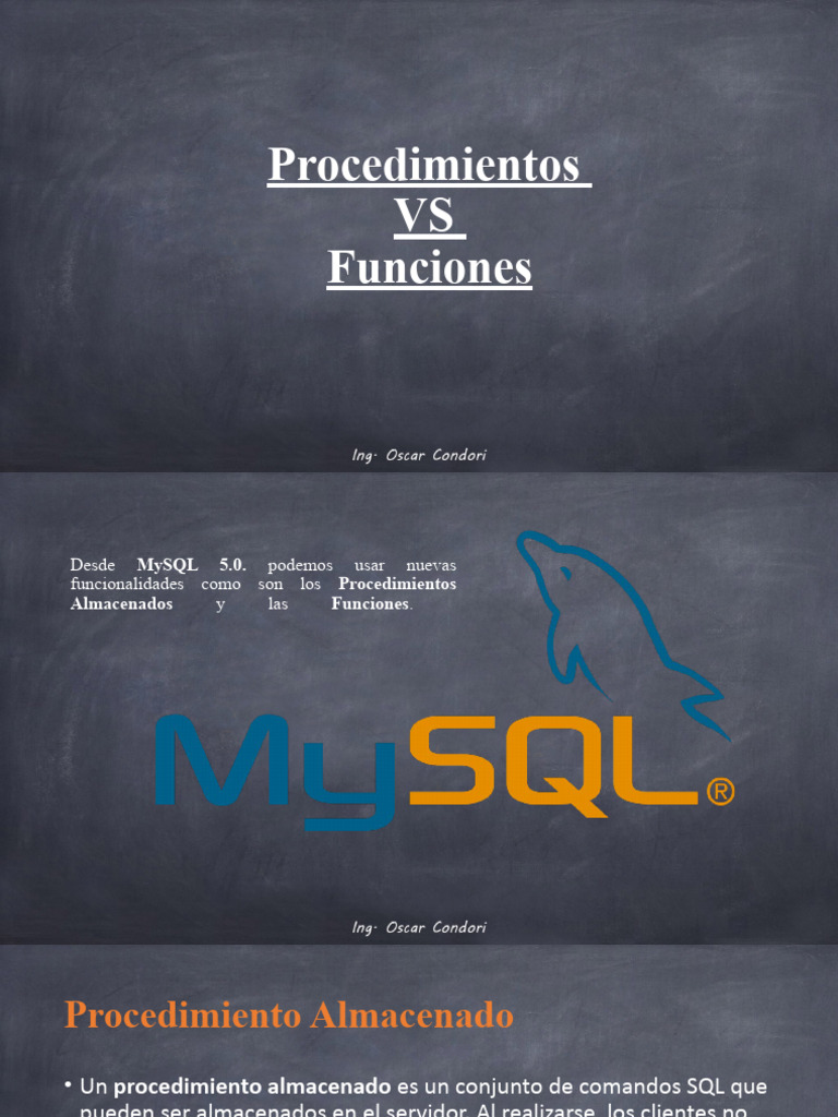 Procedimientos VS Funciones | PDF | Función (Matemáticas) | SQL Procedimientos VS Funciones | PDF | Función (Matemáticas) | SQL