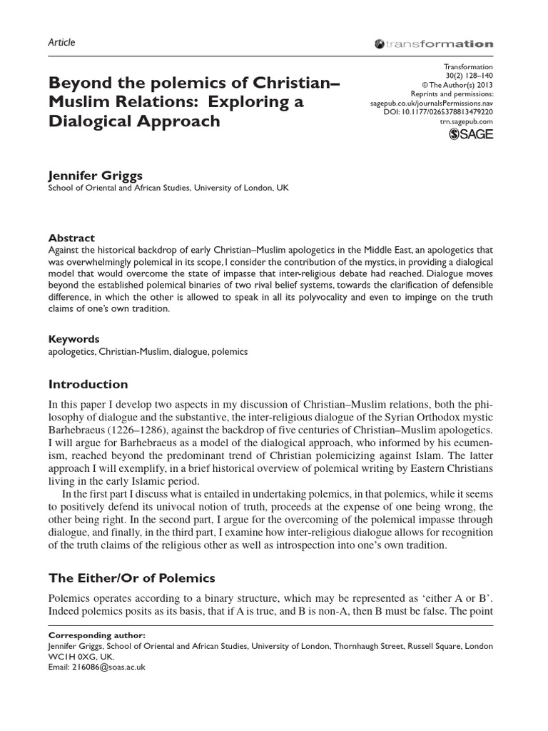 Exploring A Dialogical Approach | PDF | God | Revelation