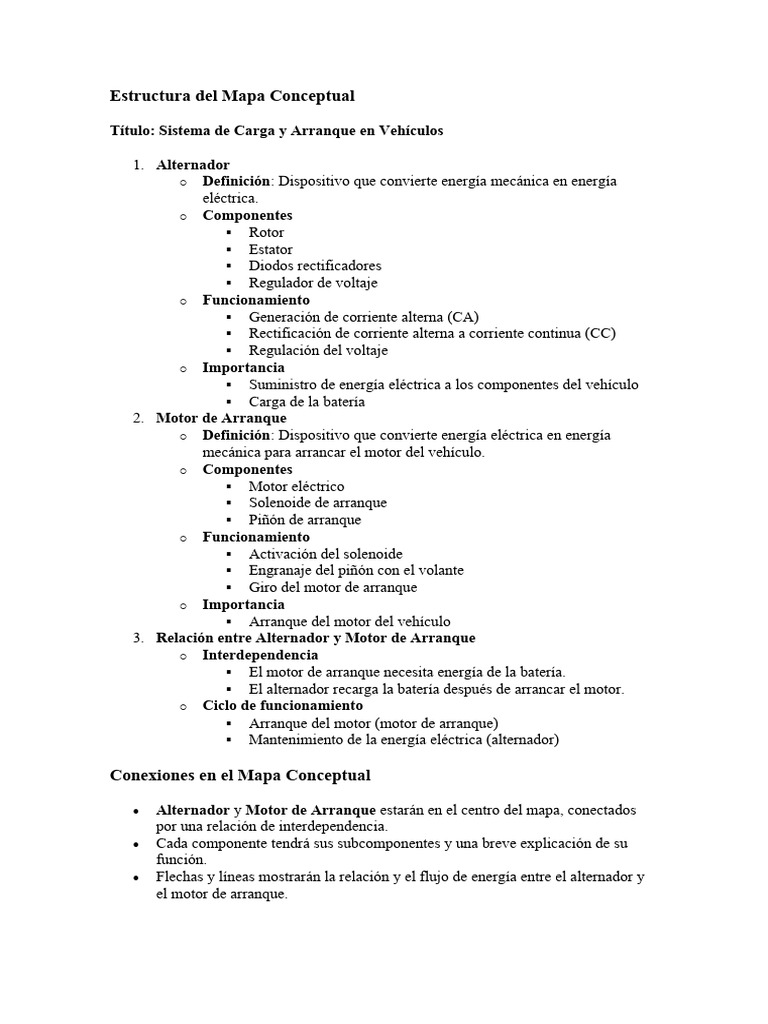 Estructura Del Mapa Conceptual | PDF | Ingenieria Eléctrica | Engranaje
