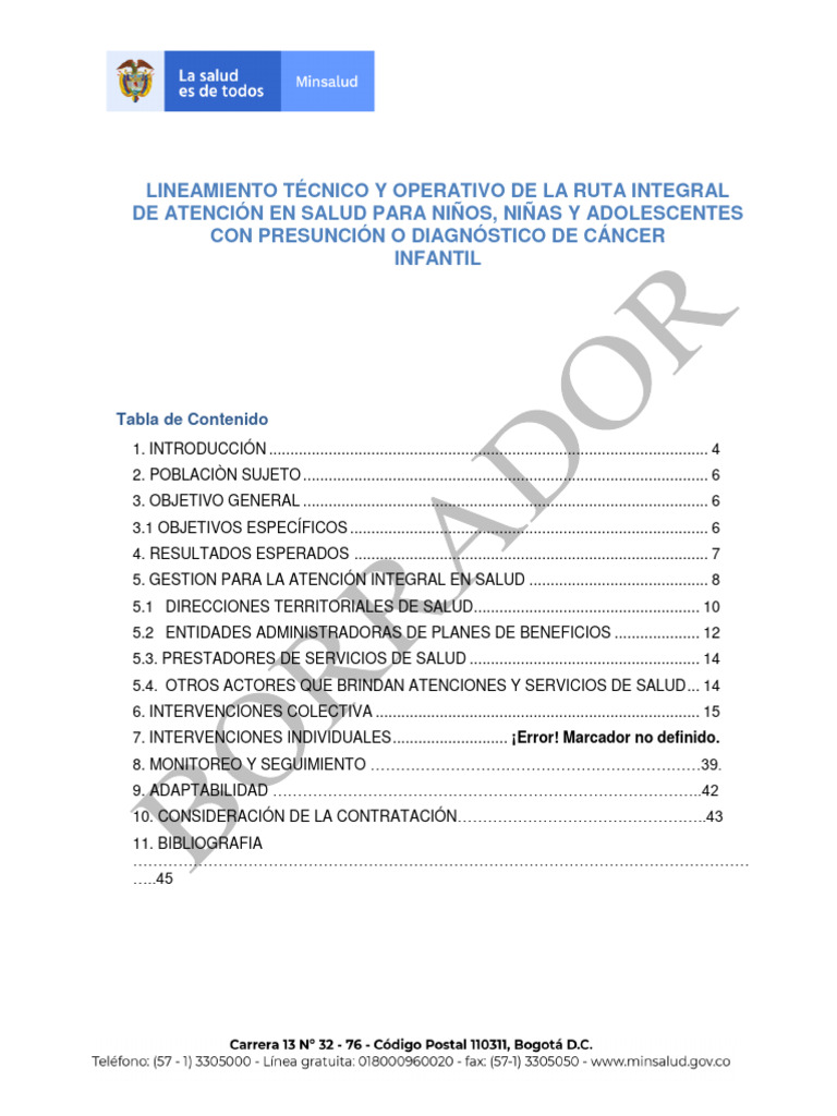 Anexo 1 Lineamiento Técnico RIAS Cancer Infantil 01042022 | PDF | Cáncer | Adolescencia