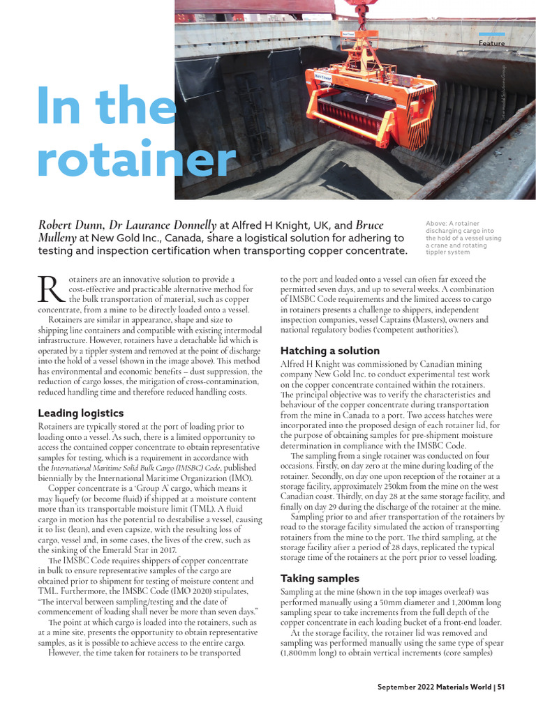In The Rotainer | PDF | Cargo | Port