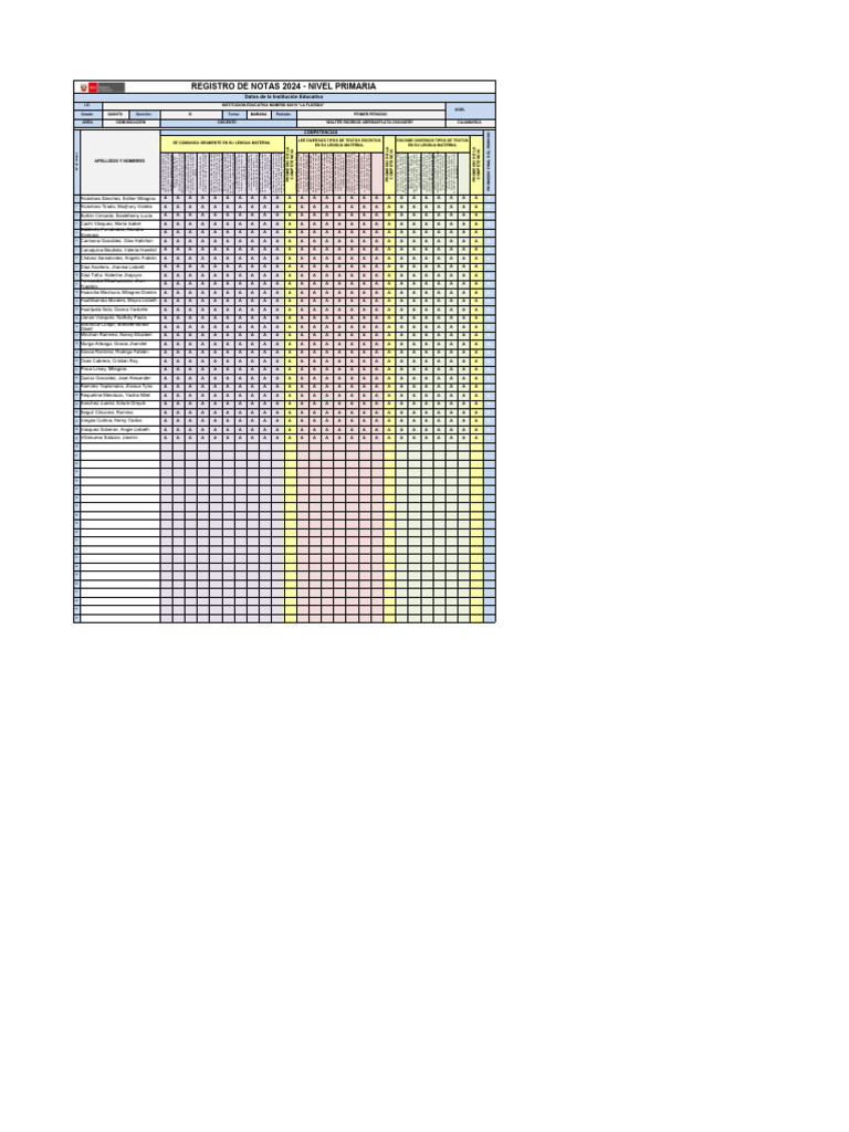 5to Grado - 1er Periodo 2024 (Siag | PDF