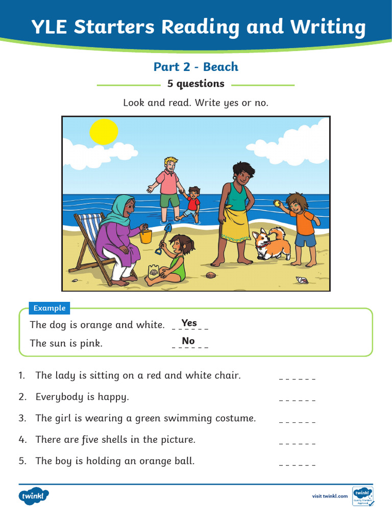 T e 1681757058 Esl Yle Starters Reading and Writing Part 2 Worksheet ...
