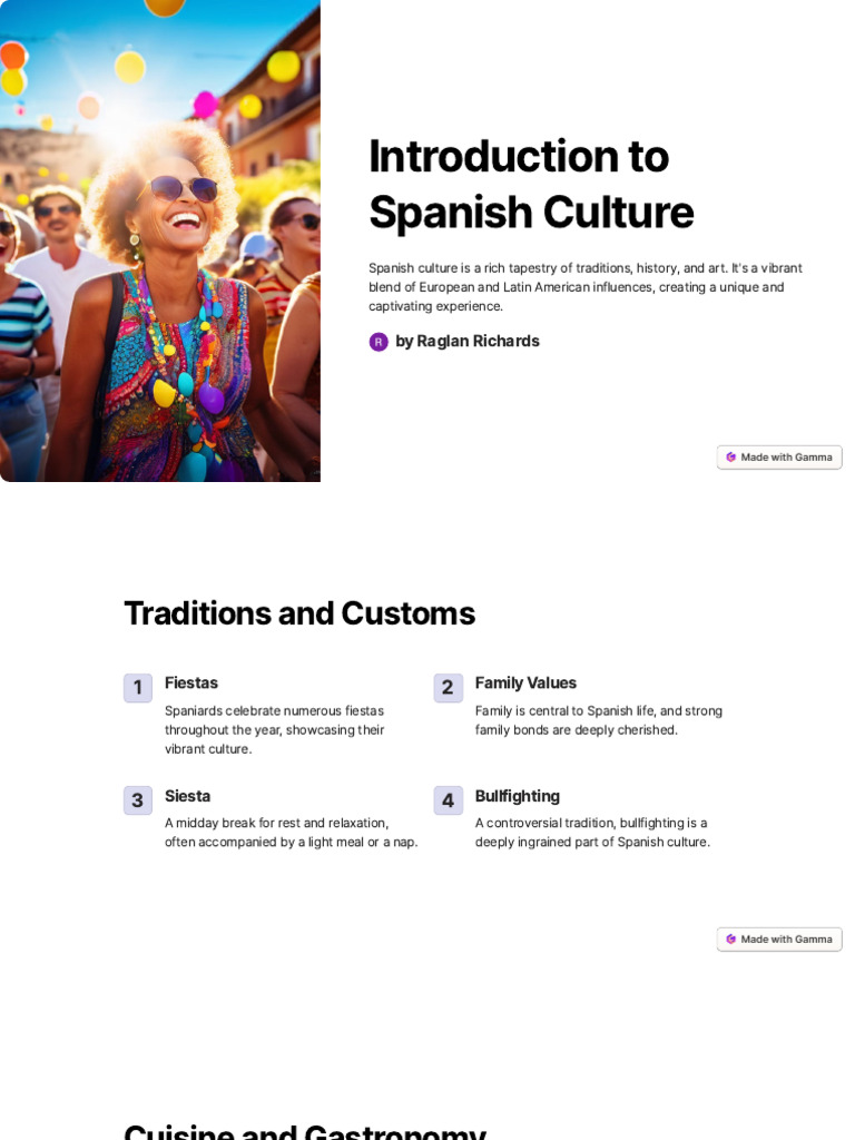 Introduction-to-Spanish-Culture | PDF