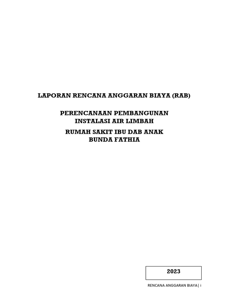 Ipal Rumah Sakit Ibu Dan Anak Bunda Fathia Purwakarta | PDF