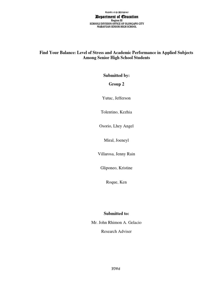 Chapter 1 3 | PDF | Stress (Biology) | Survey Methodology