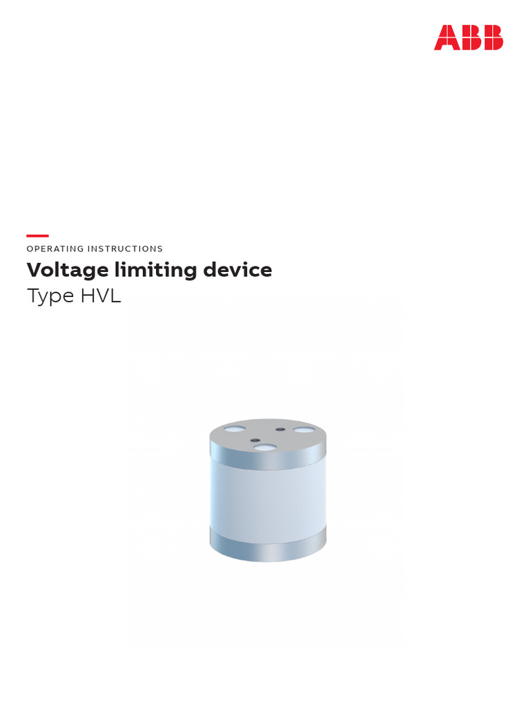 HVL Voltage Limiting Device Guide | PDF | Voltage | Electrical Resistance And Conductance