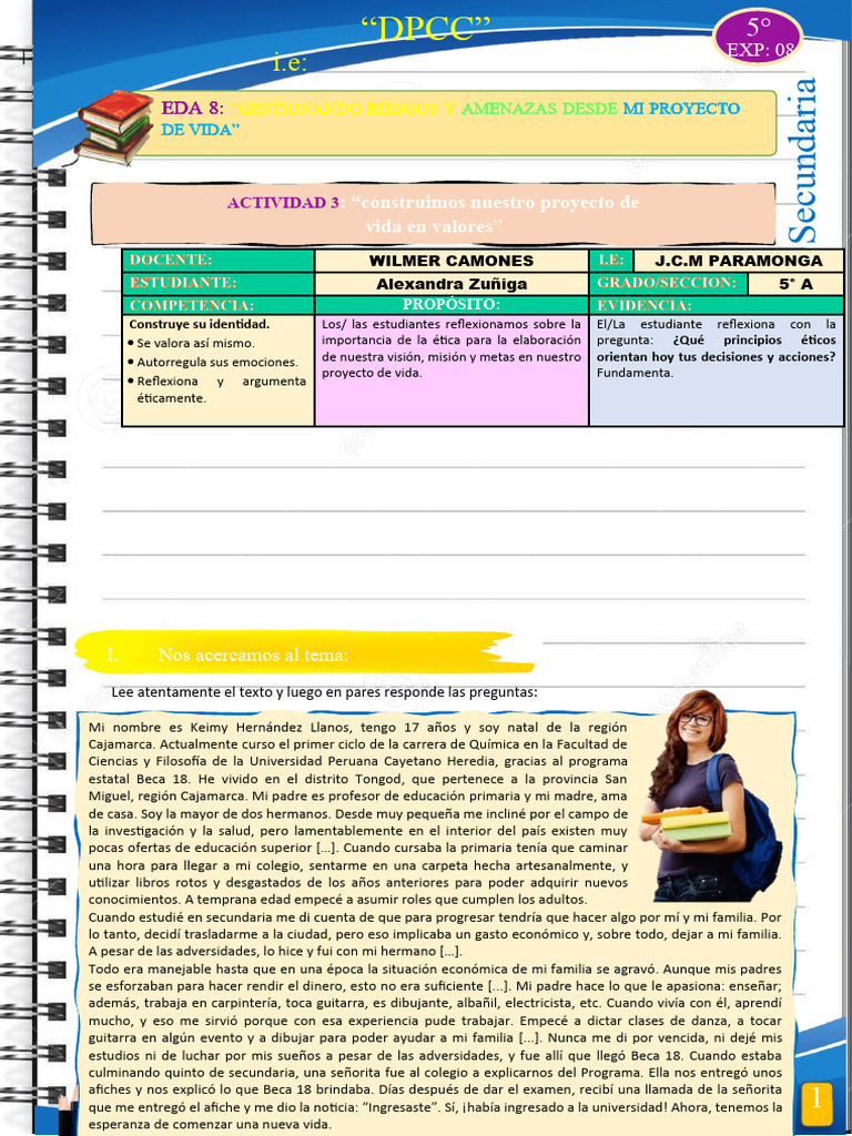 5° DPCC Ficha Proyecto 2 | PDF | Planificación