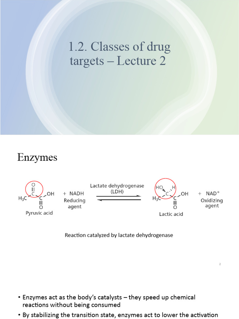 1.2. Classes of drug targets | Download Free PDF | Active Site | Enzyme