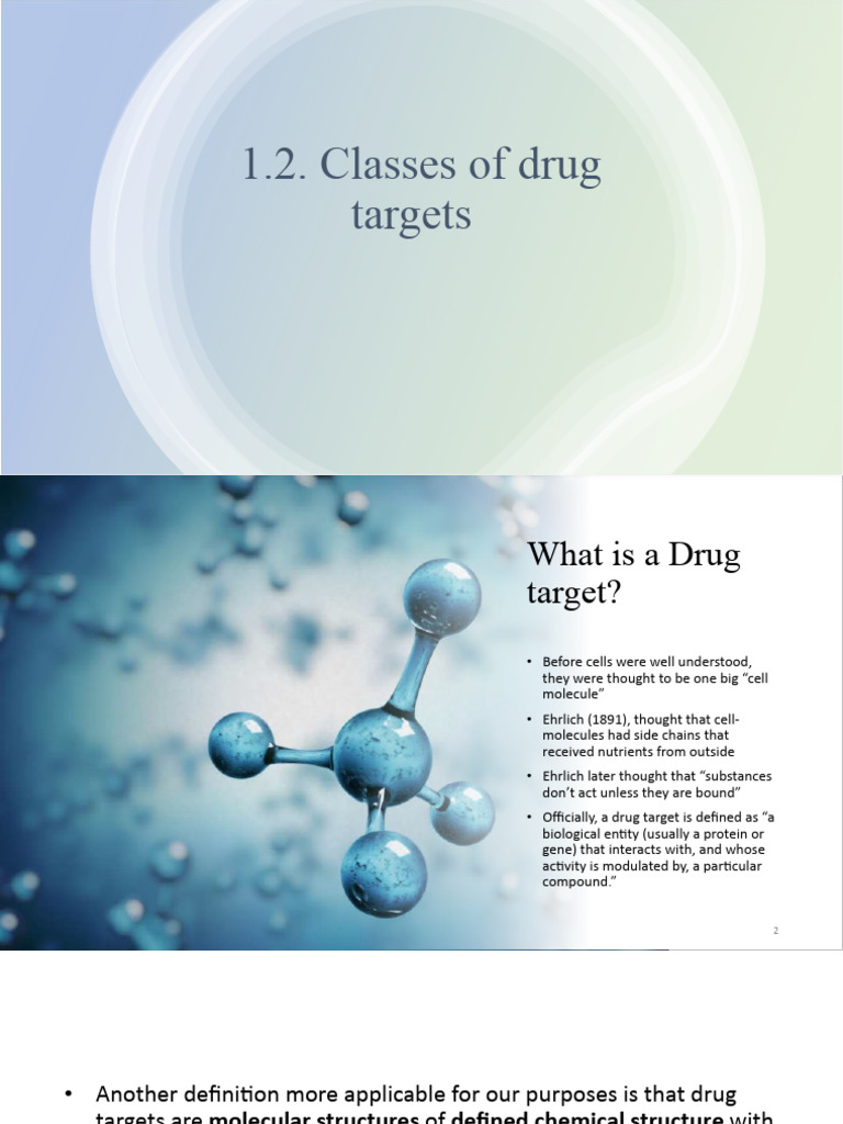 1.2. Classes of Drug Targets | PDF | Protein Structure | Proteins