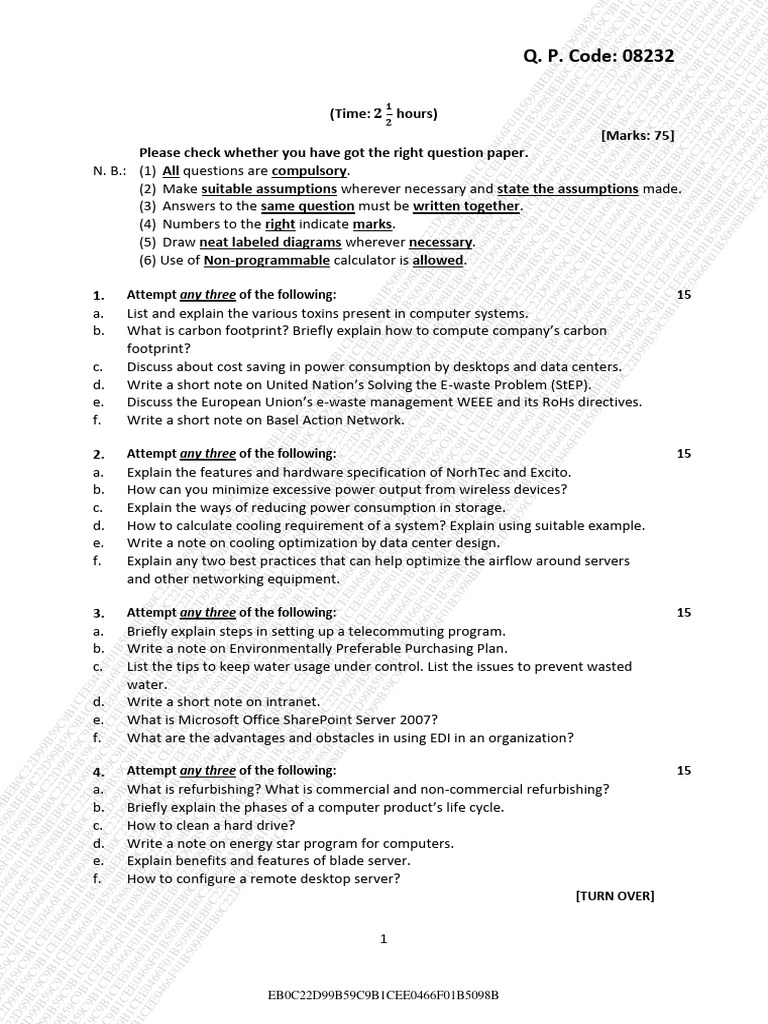 Green Computing (Sem - II) | PDF | Computing | Computer Science