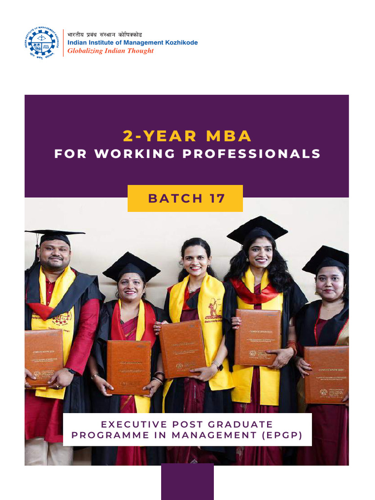 IIMK EPGP MBA 17 Brochure | PDF