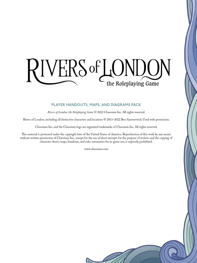 Rivers of London RPG - Player Handouts Maps and Diagrams Pack v1.0 ...