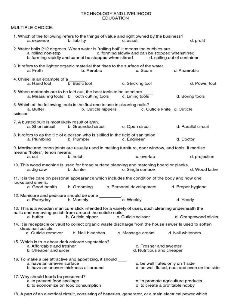tle major with answer key | PDF | Rectifier | Electronic Component