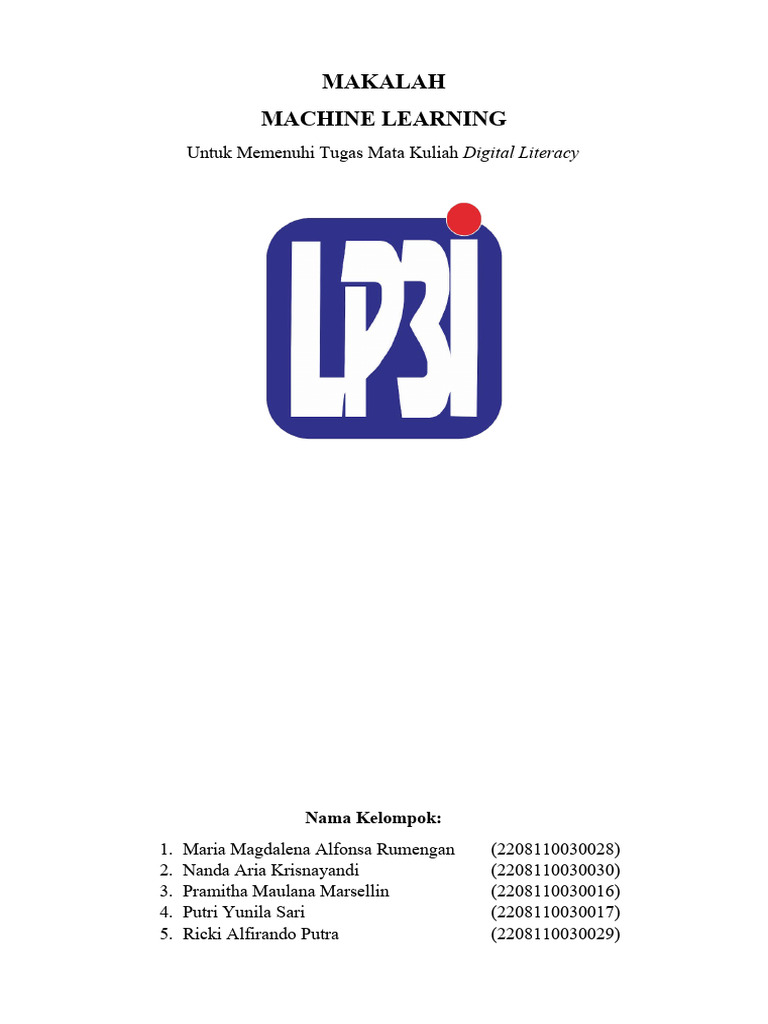 Makalah Mesin Pembelajaran Fix | PDF | Karier & Perkembangan | Bisnis